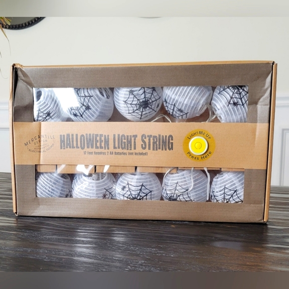 Mercantile Design | Holiday | Halloween String Light 2 Ft Cobweb With ...